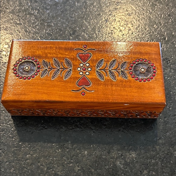 Accents | Polish Box Made From Wood Carved And Painted Folk Art ...